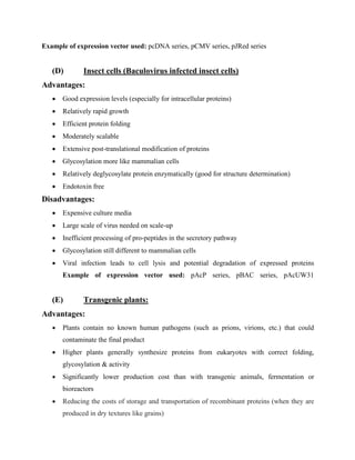 Host systems for protein expression | PDF