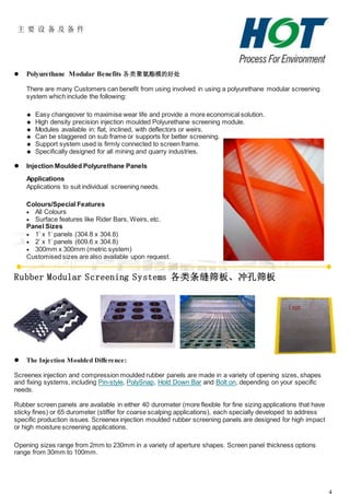 HOT Screen Spare Parts & Maintenance | PDF