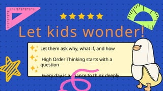 High order thinking for kindergarten children | PPTX