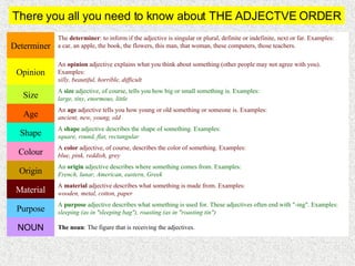 Hot Action Adjective Order Part 4 | PPT