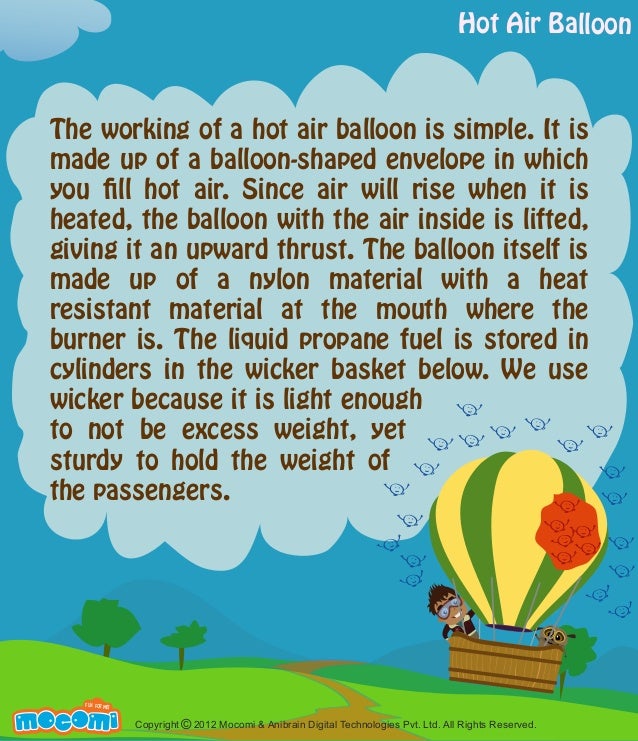 Hot Air Balloon Facts For Preschoolers at JENENGE blog