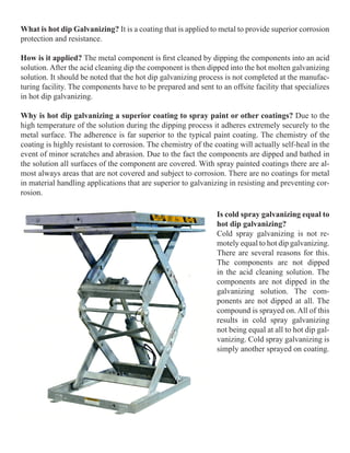 All you need to know about Hot Dip Galvanizing | PDF