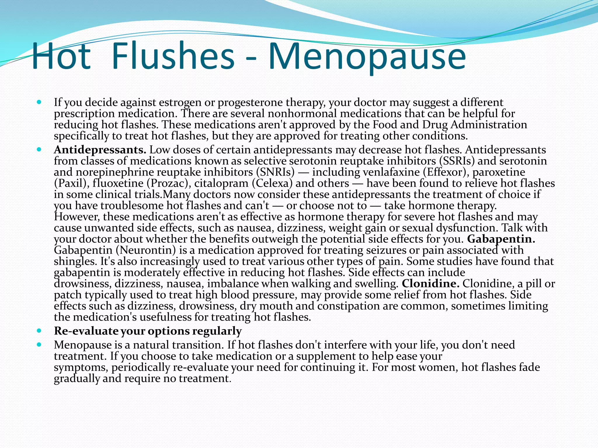 Hot Flushes - Menopause | PPT
