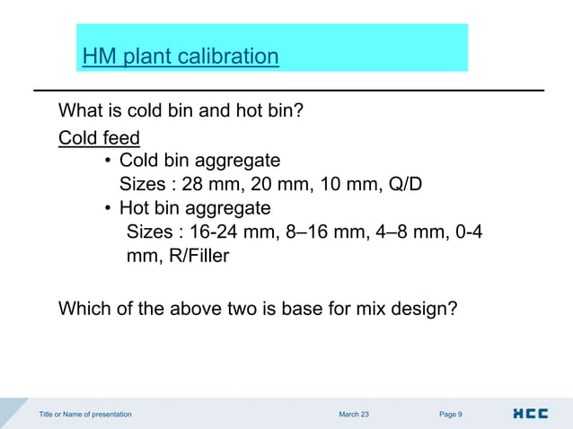 Hot-Mix-Plant-Calibration.ppt | Physics | Science