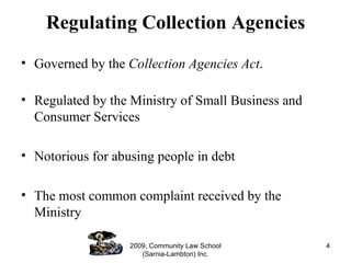 Hot topics in Consumer Protection: Collection Agencies Webinar | PPT