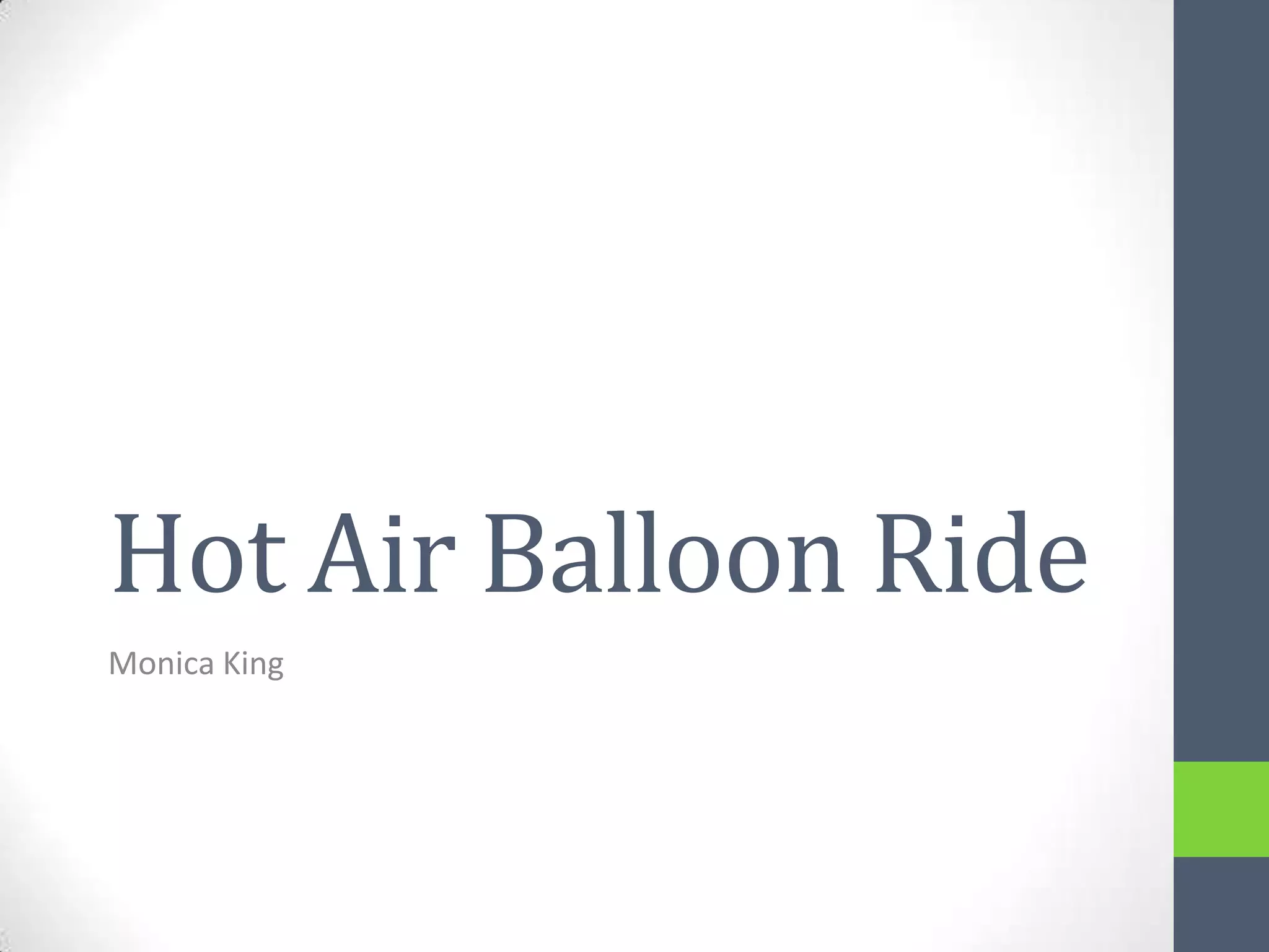 Hot air balloon ride | PPT
