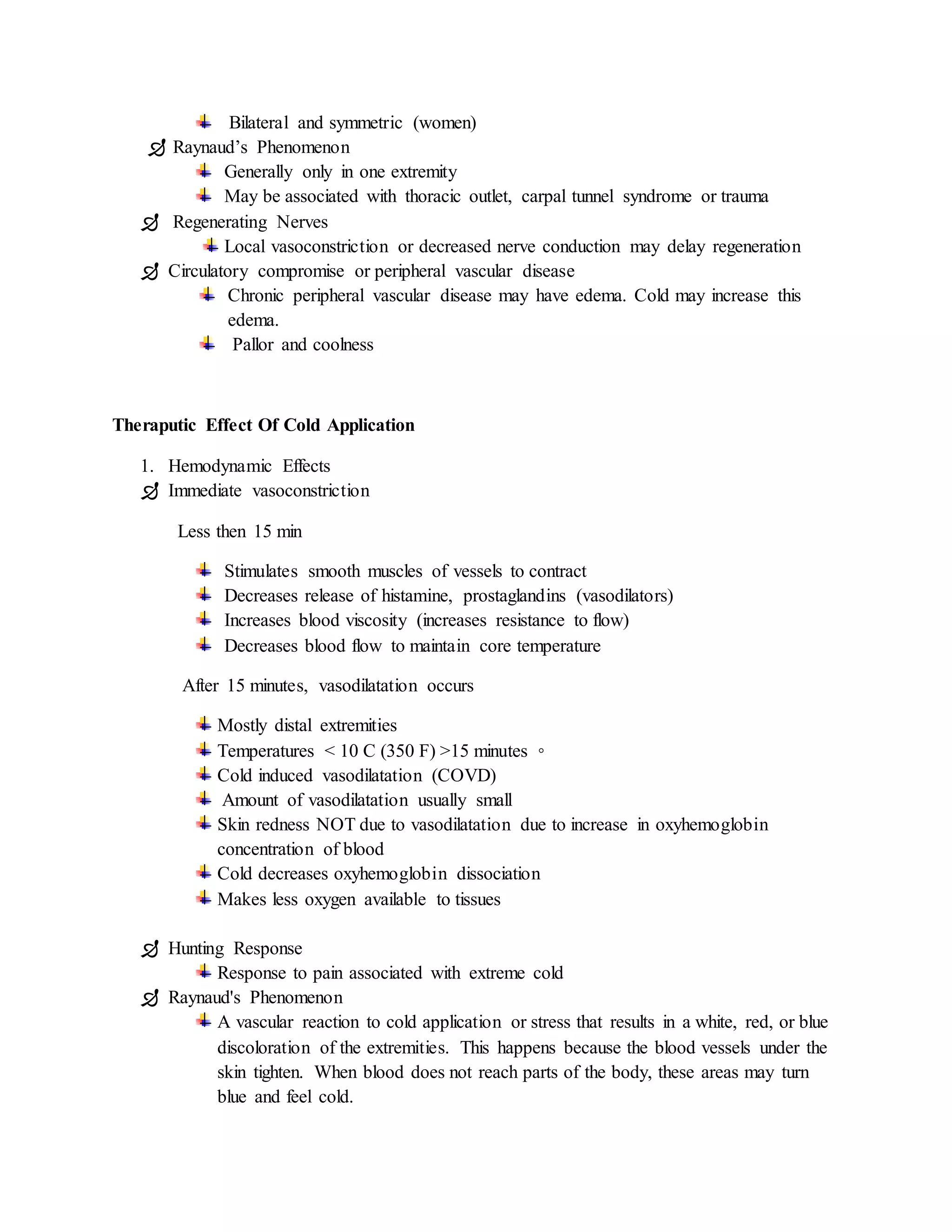 Hot and cold application | DOCX