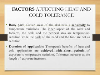 Hot and cold application | PPTX