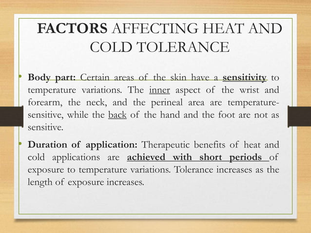 Hot and cold application | PPTX | Blood Disorders | Diseases and Conditions