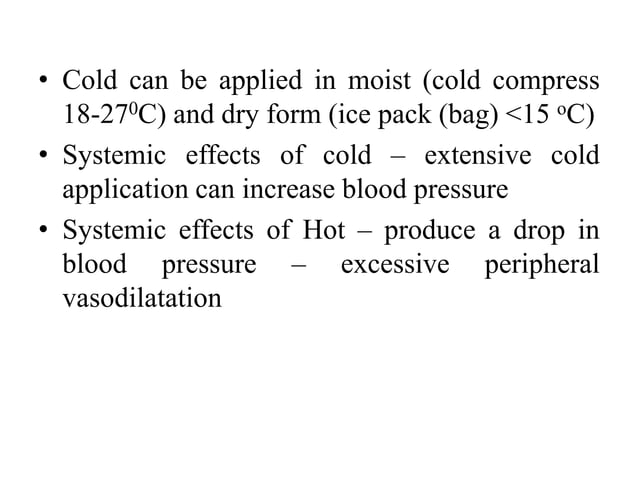 hot and cold application.pptx | First Aid | Injuries
