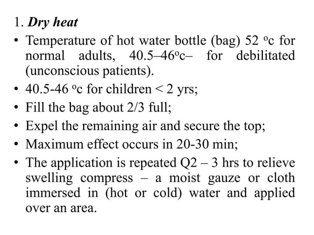 hot and cold application.pptx | First Aid | Injuries