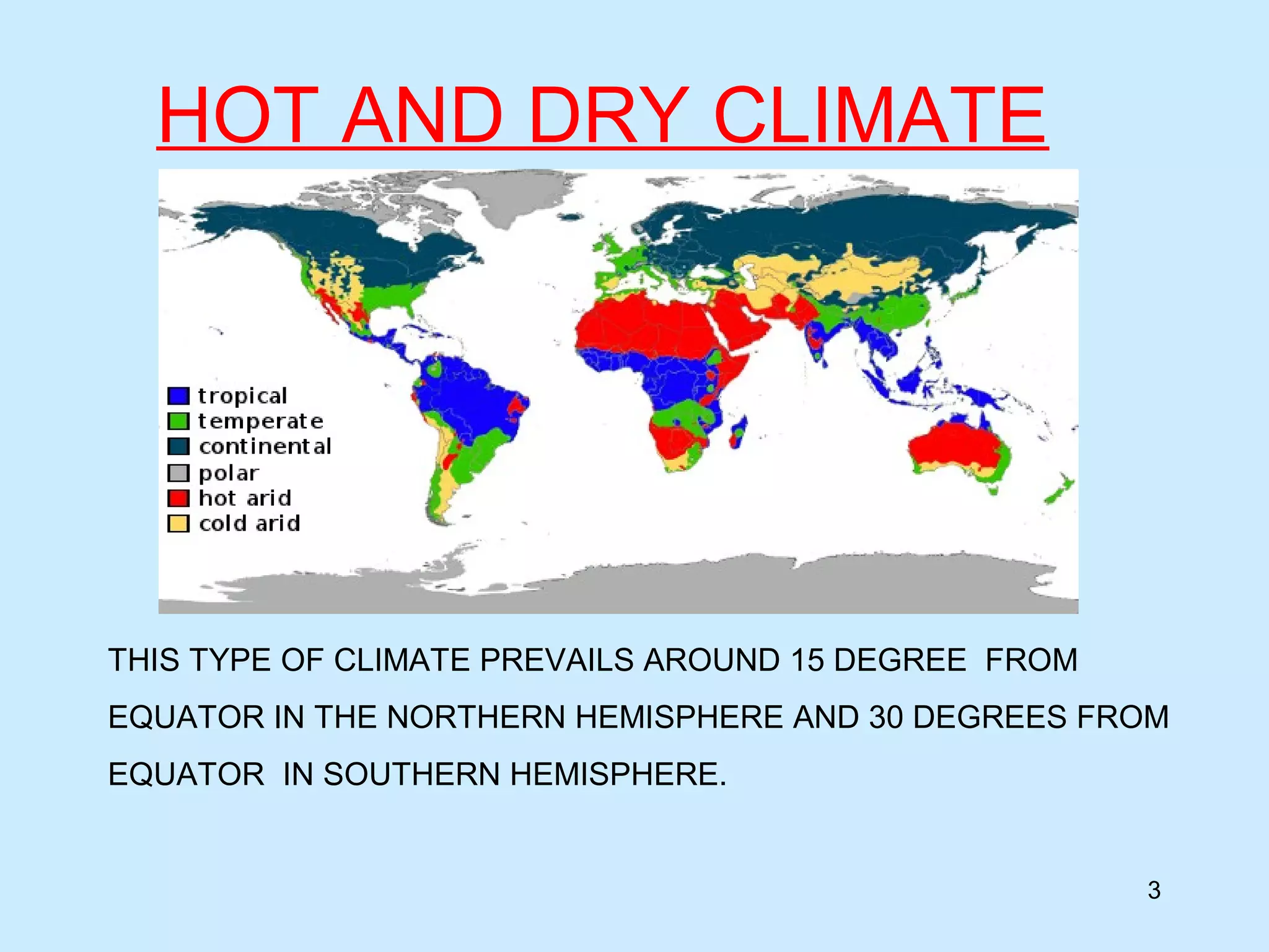 Hot and dry climate | PPT