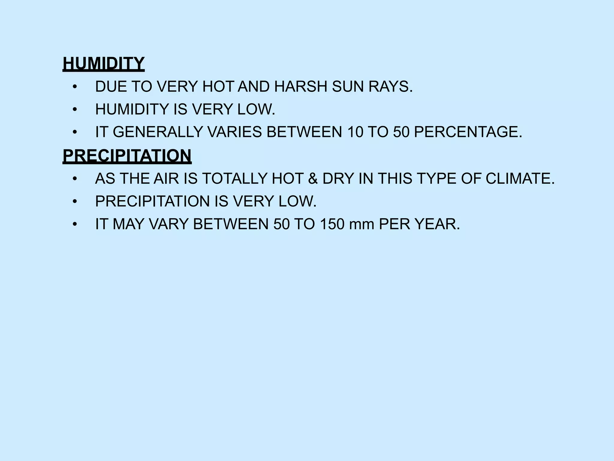 Hot and dry climate | PPTX