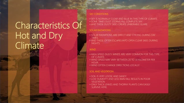 Hot and dry climate | PPT