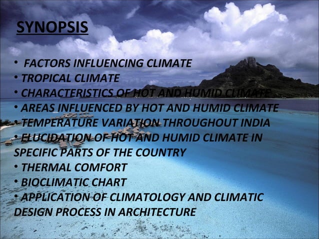 Architecture in Hot and humid climate | PPT