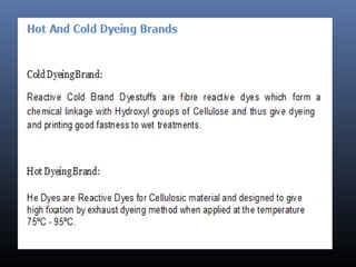 Hot brand reactive dyes and application | PPT