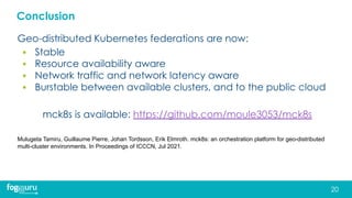 Container orchestration in geo-distributed cloud computing platforms | PPT