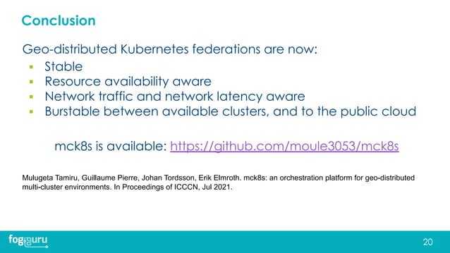 Container Orchestration In Geo Distributed Cloud Computing Platforms Ppt