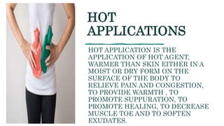 HOT & COLD APPLICATION.pptx | Blood Disorders | Diseases and Conditions