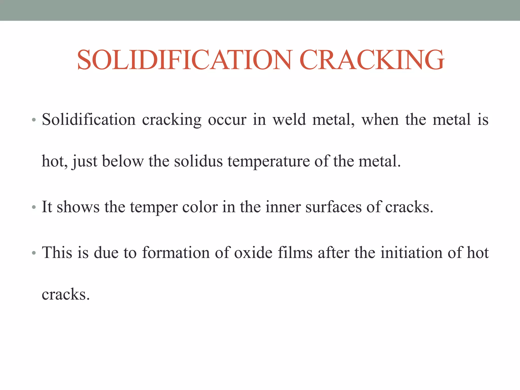 HOT CRACKS AND COLD CRACKS (Welding) | PDF