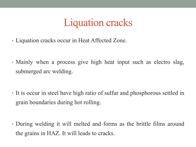 HOT CRACKS AND COLD CRACKS (Welding) | PDF | Chemistry | Science