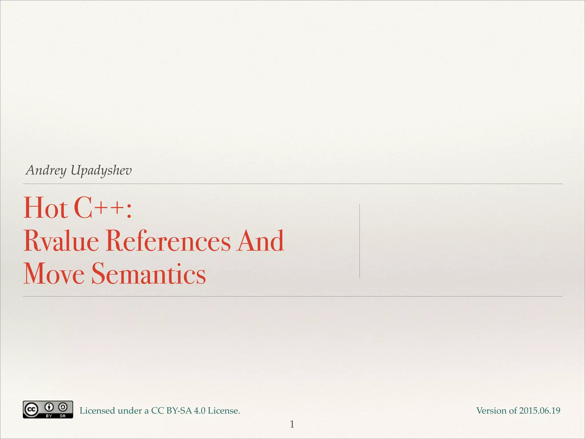 [old Version See Description For Newer Version Link] Hot C Rvalue References And Move