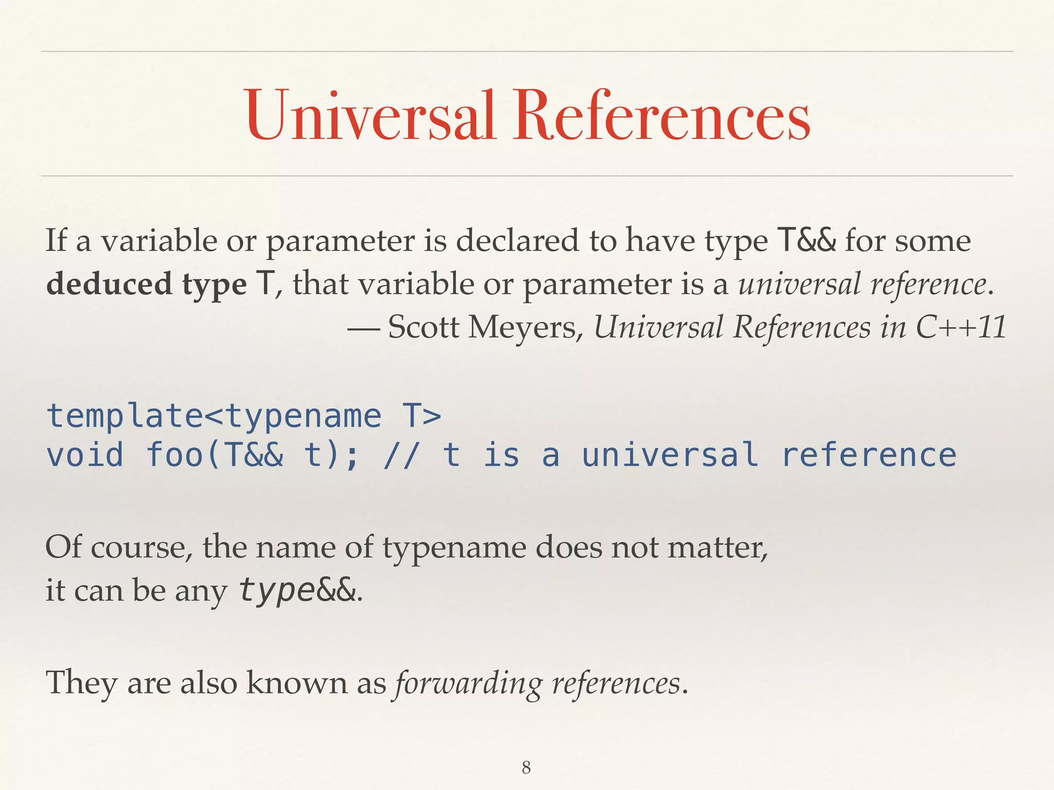 Hot С++: Universal References And Perfect Forwarding | PPT