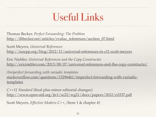 Hot С++: Universal References And Perfect Forwarding | PPT