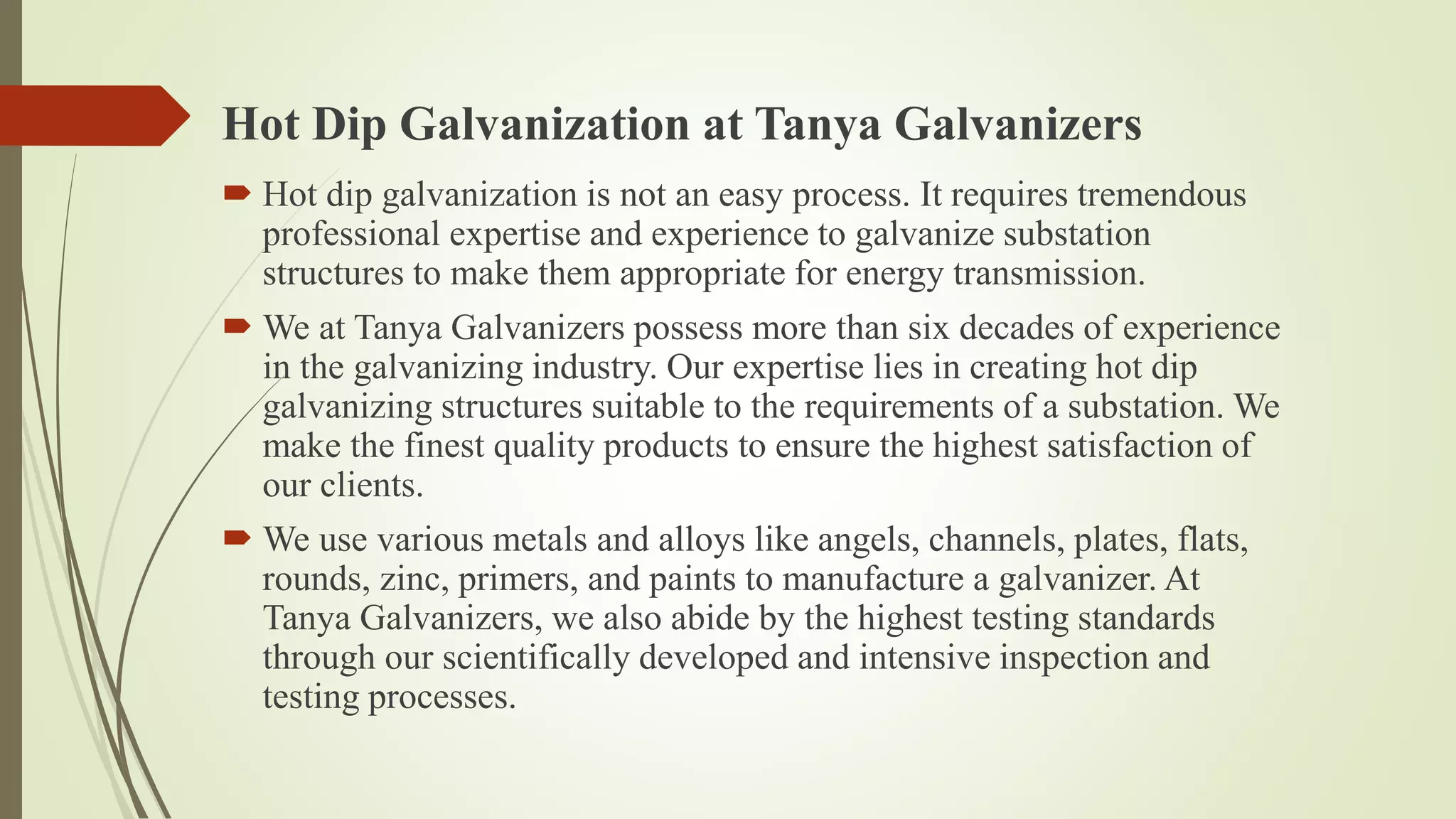 Hot Dip Galvanization with Substation Structure..pptx