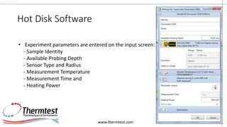 Hot Disk Transient Plane Source Technique - Thermal Conductivity | PPTX