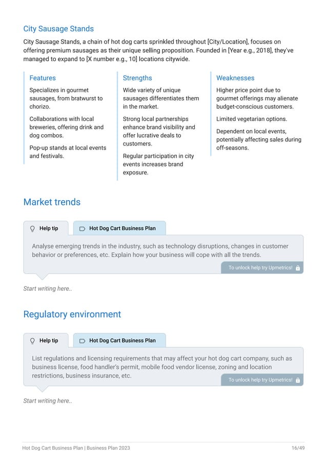 hot dog cart business plan example...pdf | Business Accounting ...