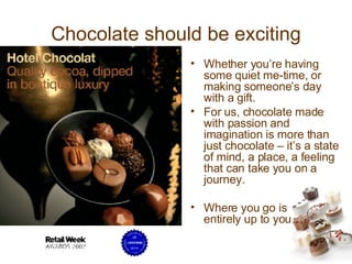 Hotel Chocolat - Sweet Success - Affiliate Marketing Case Study by Chris Bishop | PPT