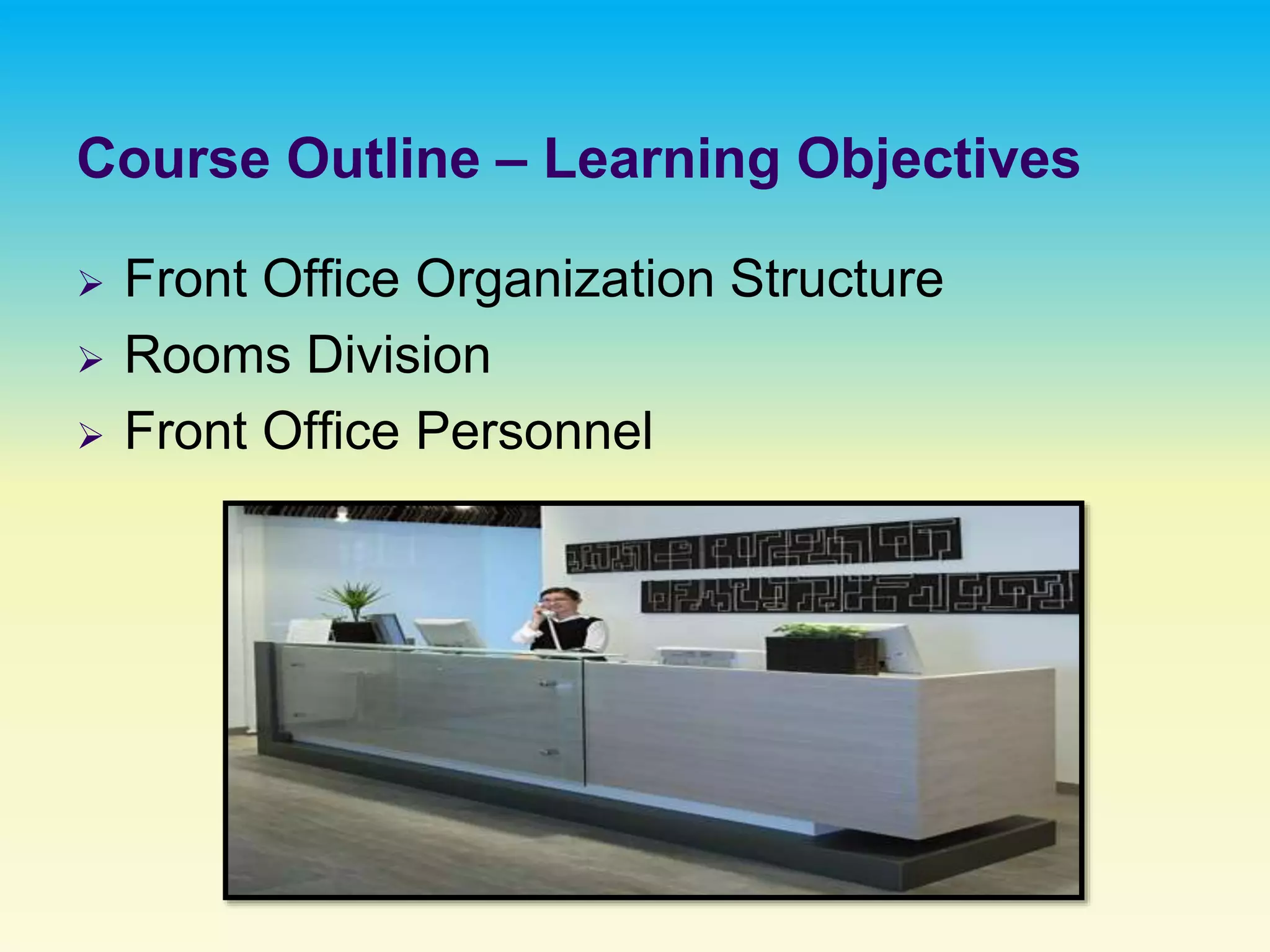 Hotel Front Office Department | PPSX