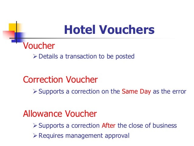 Hotel front-office-voucher