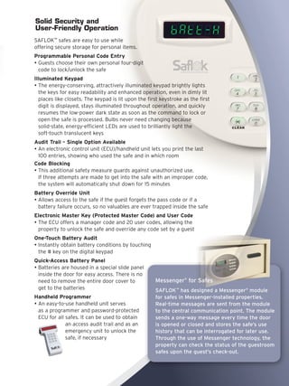 Hotel safes-brochure | PDF