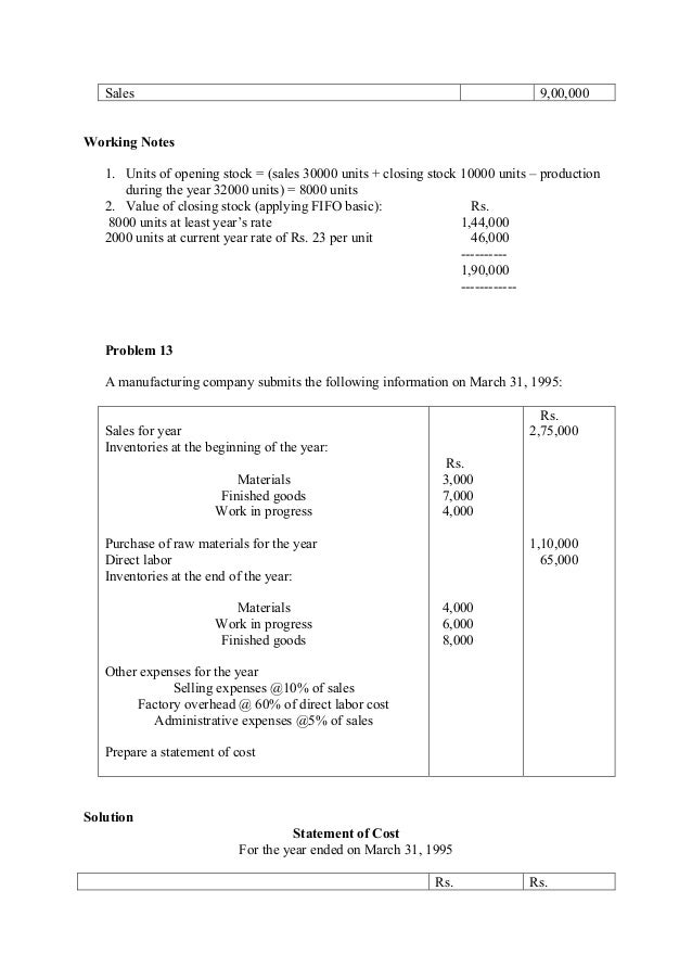 Hotel accounting hotel cost accounting - cost sheet problems & elemen…
