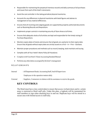 Hotel Accounting Standard Manual | PDF