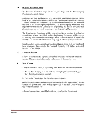 Hotel Accounting Standard Manual | PDF