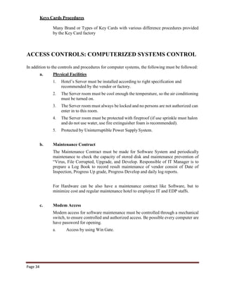 Hotel Accounting Standard Manual | PDF