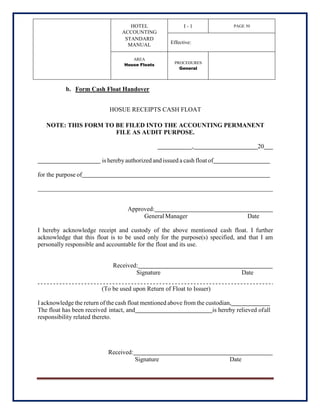 Hotel Accounting Standard Manual | PDF