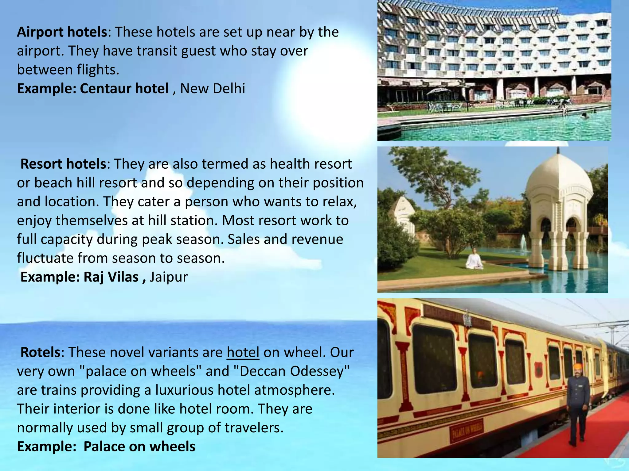 Hotel and classification of hotels by heena tomar | PPTX