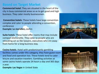 Hotel and classification of hotels by heena tomar | PPTX