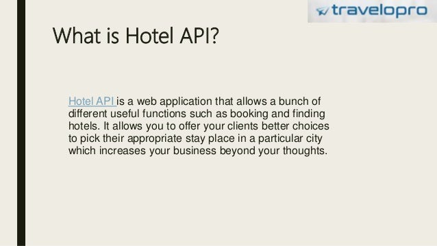 Hotel API Provider | Hotel Booking API | PPTX