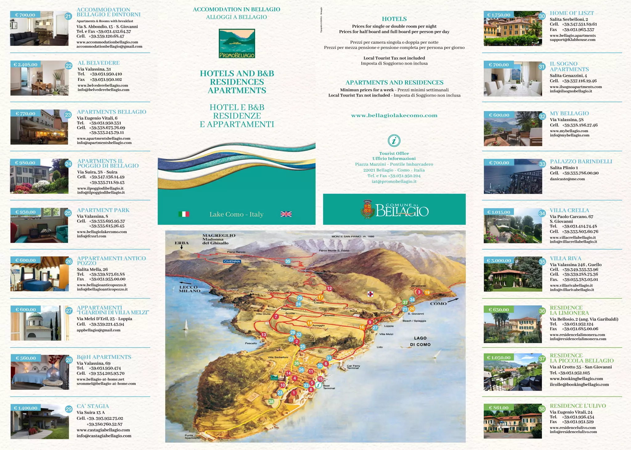 Accommodation Bellagio 2019 | PDF
