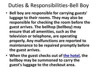 Hotel bell desk | PPTX
