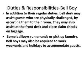 Hotel bell desk | PPTX