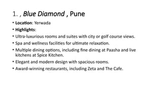 best hotel and restaurant in pune bule diamond | PPT