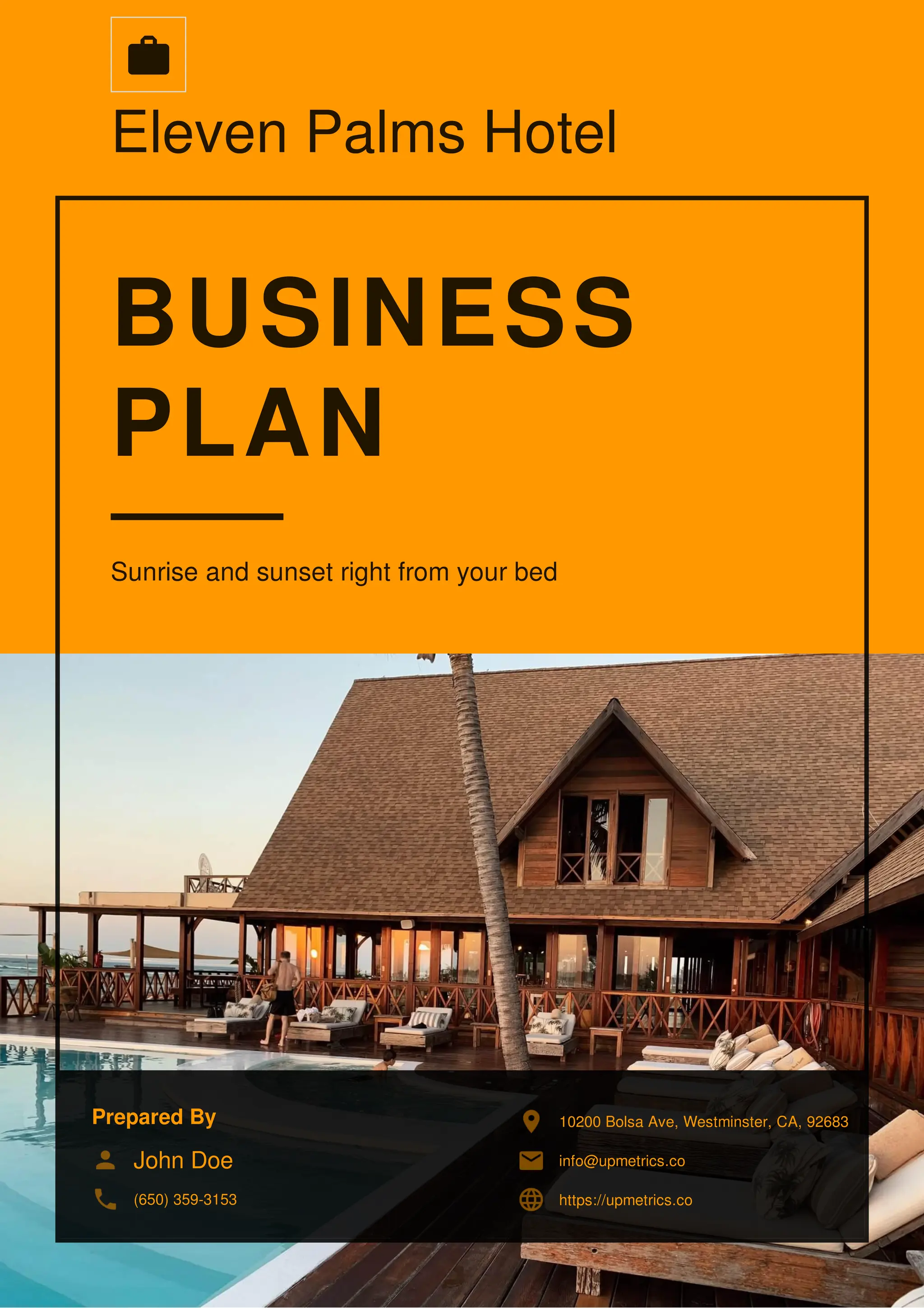 Hotel Business Plan Example | Upmetrics | PDF