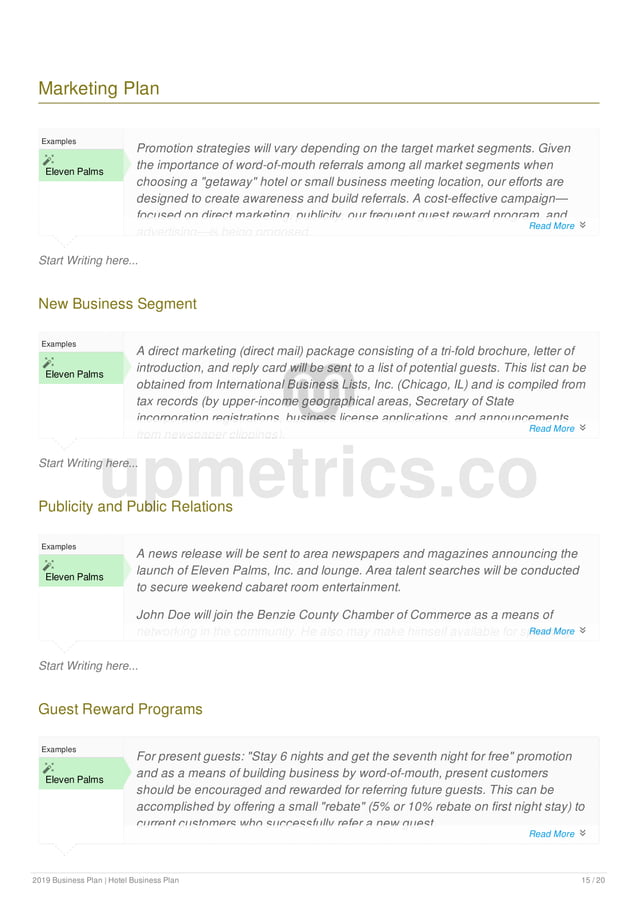 Hotel business plan example | PDF | Hotel Properties | Real Estate