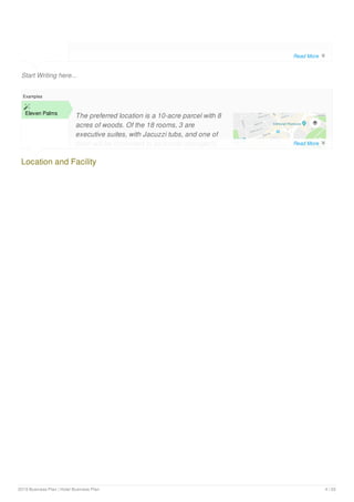 Hotel business plan example | PDF